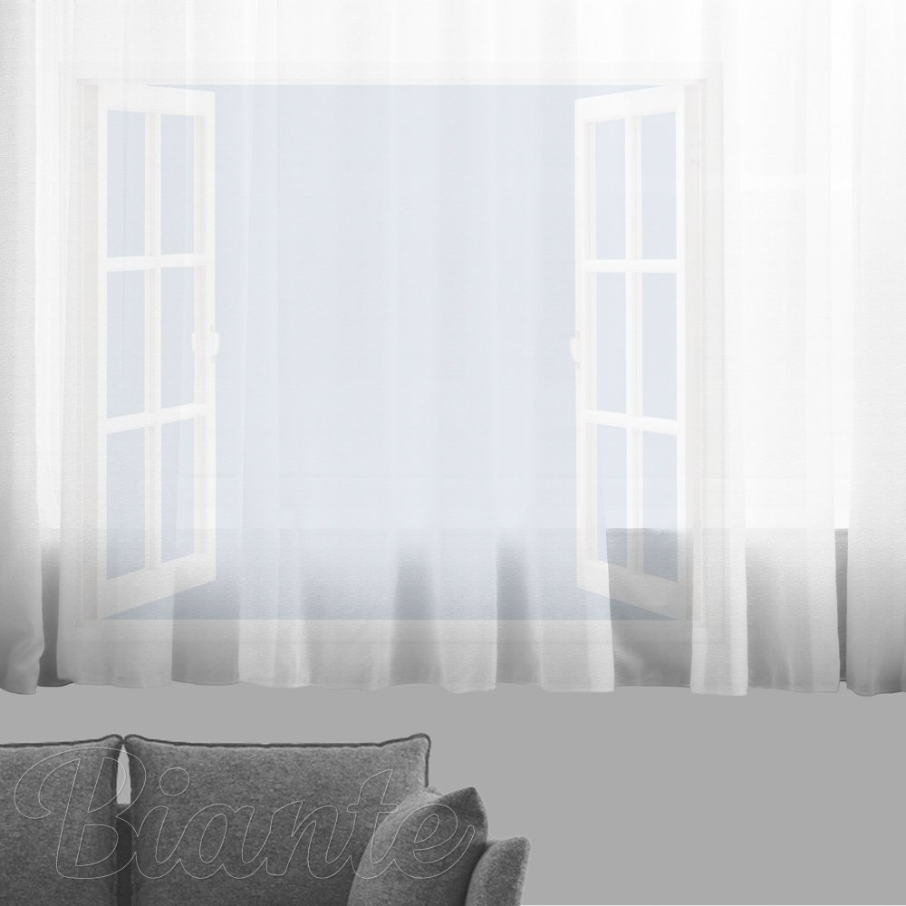 Voál bílý hladký s olůvkem ZAC-015 výška 160 cm od Biante.cz