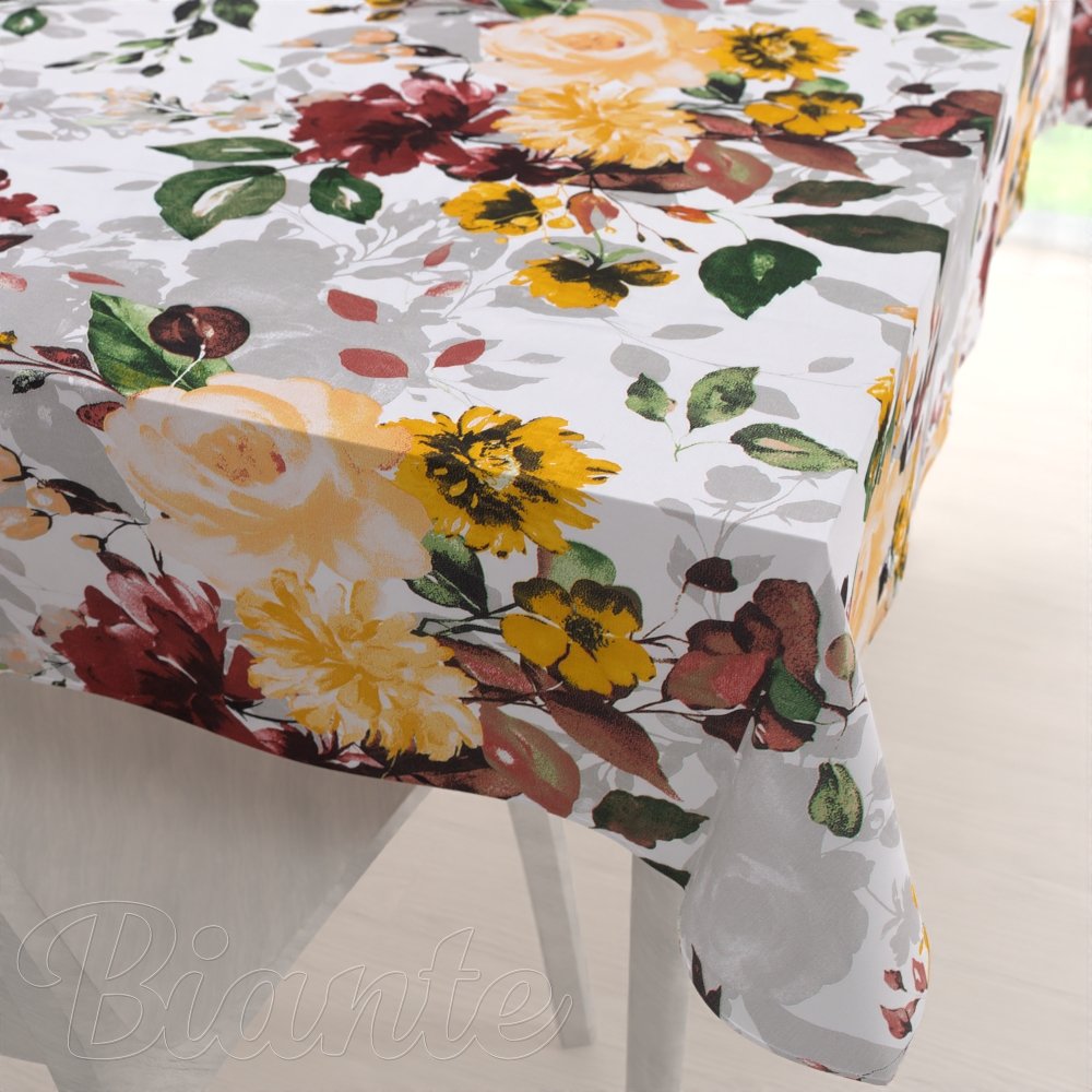 Bavlněný obdélníkový ubrus Sandra SA-217 Velké žluté květy od Biante.cz