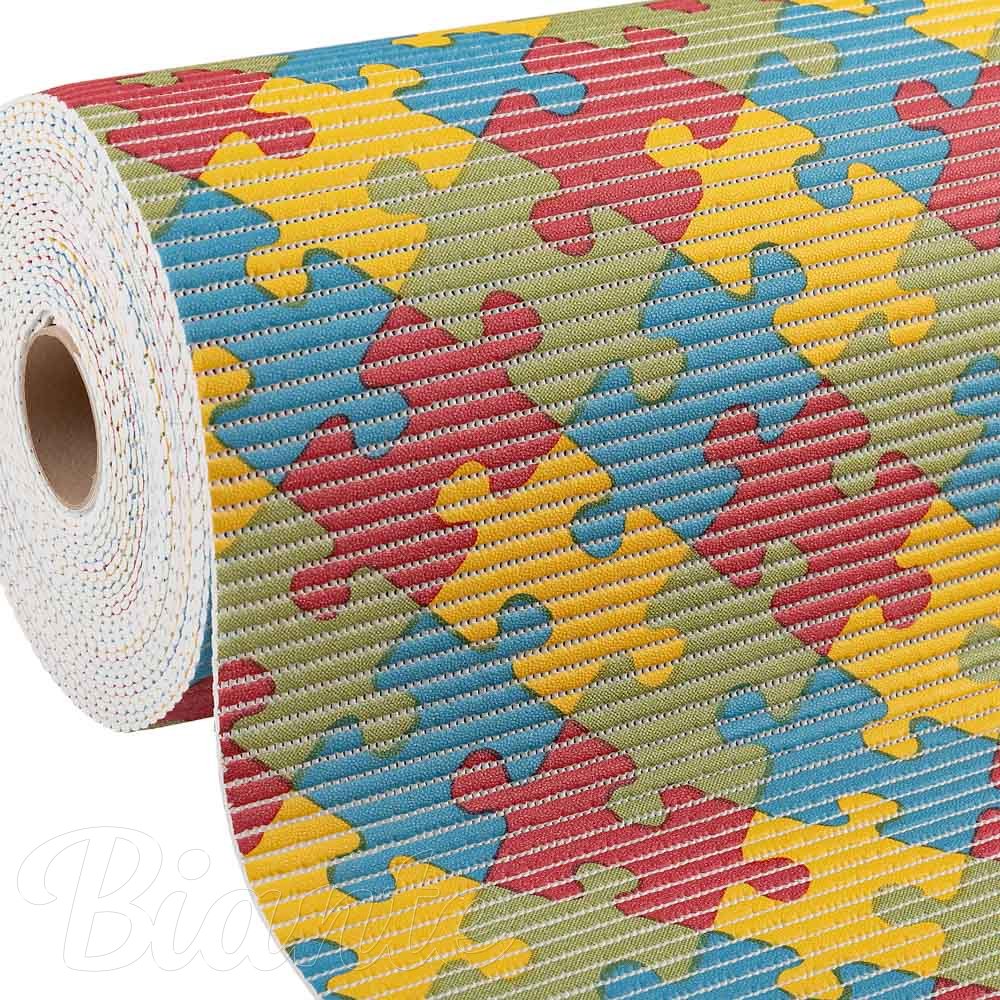 Kúpeľňová penová rohož / predložka PRO-086 Farebné puzzle - metráž ...